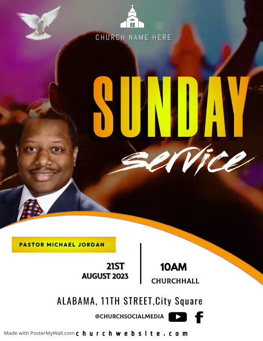 Eeaster Sunday flyer template (22) | PosterMyWall