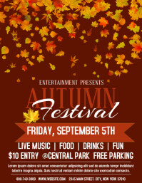Autumn Music Festival Flyer Design Template | PosterMyWall
