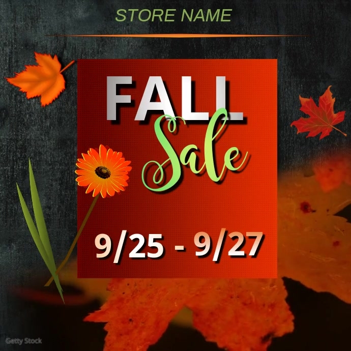 Fall Sale Video Template | PosterMyWall