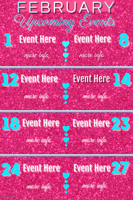 Plantilla de Copy of February Events | PosterMyWall