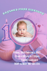 First birthday poster Template | PosterMyWall