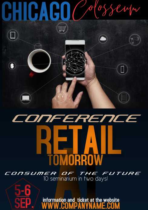 flyer conference retail tomorrow Template | PosterMyWall