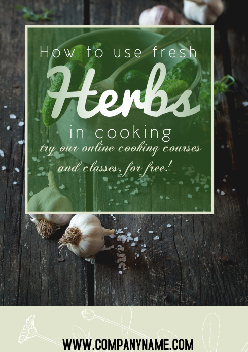 flyer poster template herbs cooking | PosterMyWall