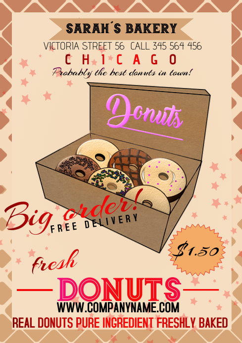 flyer template donuts posters | PosterMyWall