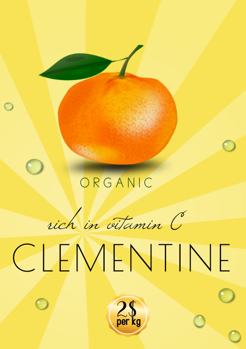 flyer templates organic clementine | PosterMyWall