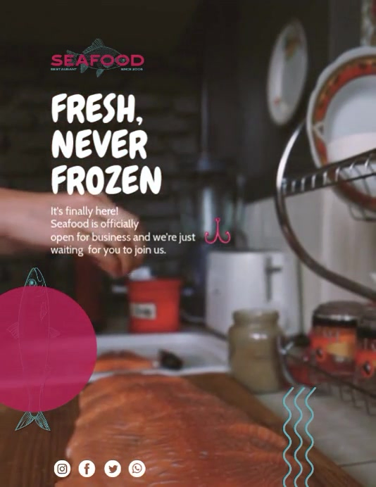 Plantilla de Copy of Fresh Seafood Ads | PosterMyWall