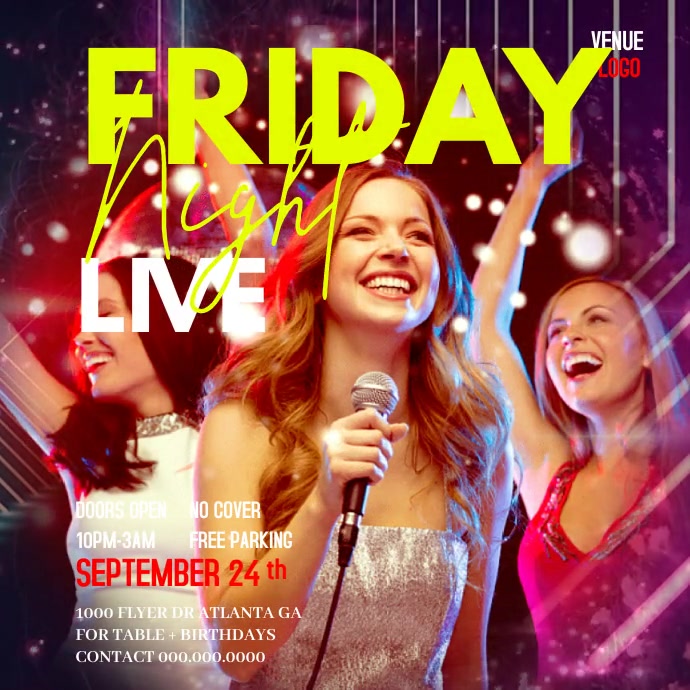 FRIDAY NIGHT LIVE Template | PosterMyWall