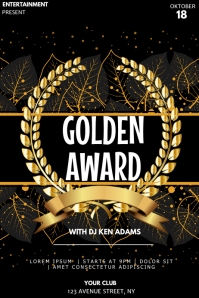 Golden award event party flyer template | PosterMyWall
