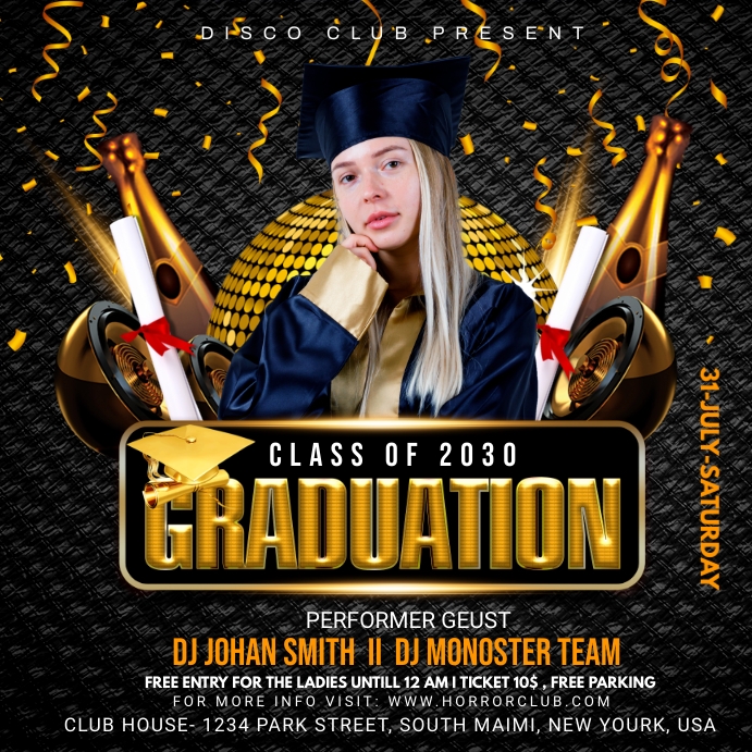 graduation party flyer Template | PosterMyWall