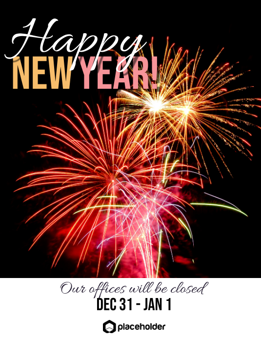 Happy New Year - 004 Template | PosterMyWall