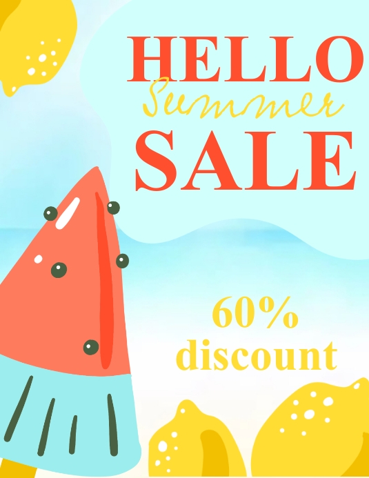 Hello Summer Flyer Template | PosterMyWall