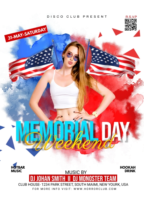 Memorial Day Weekend Party Flyer Template | PosterMyWall