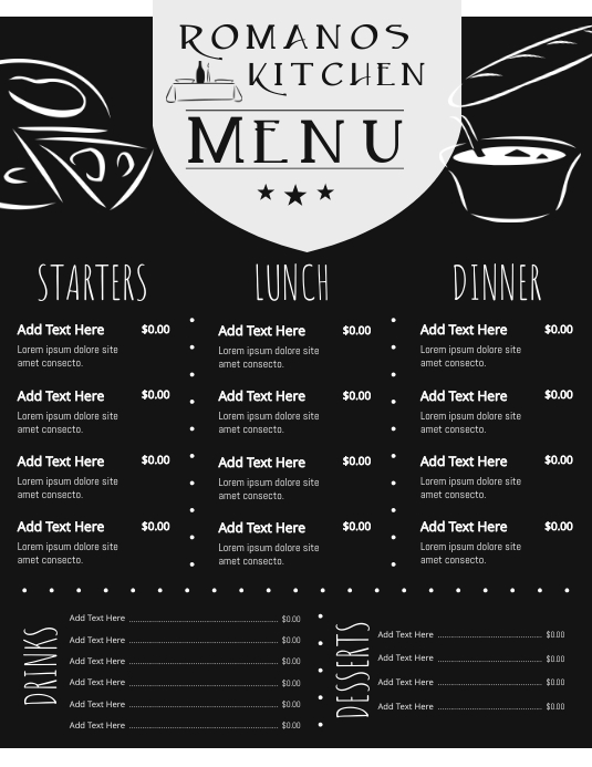 Copy of Menu Templat | PosterMyWall