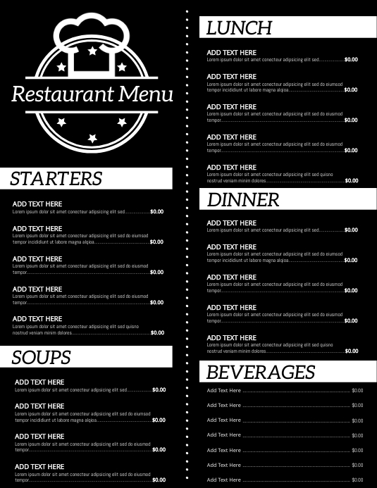 Copy of Copy of MENU | PosterMyWall