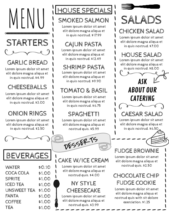 Copy of Copy of Menu | PosterMyWall