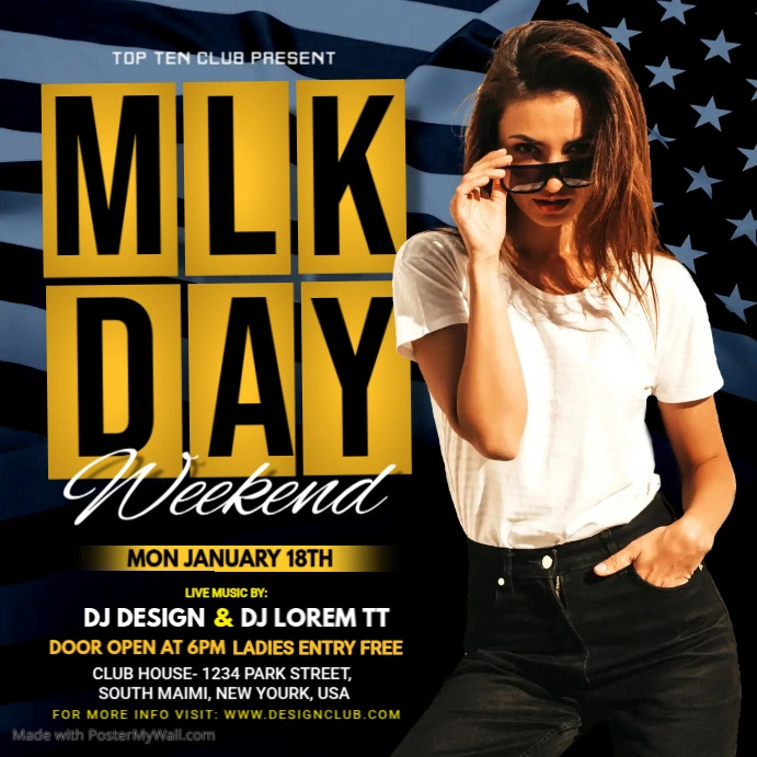 MLK DAY Weekend Ad Template | PosterMyWall