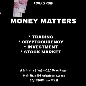 MONEY MATTERS VIDEO FLYER Template | PosterMyWall