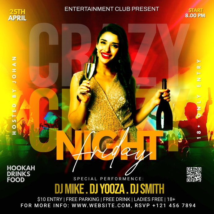 Copy of Copy of Night club Party ad social media | PosterMyWall