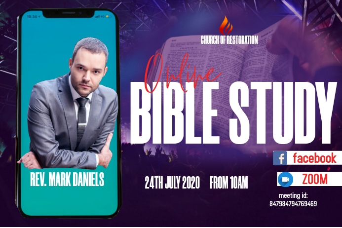 Online Bible Study Template | PosterMyWall