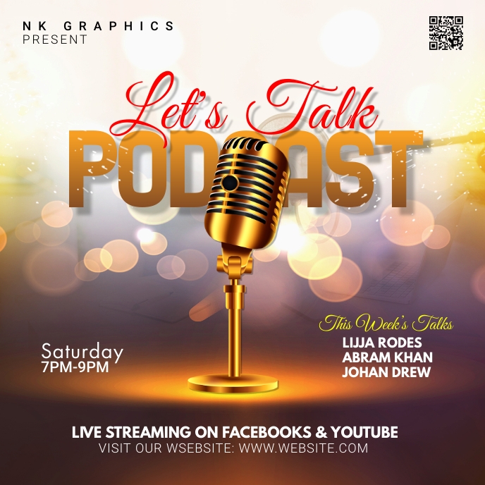 Podcast Flyer Template | PosterMyWall