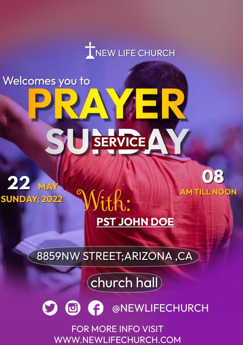 Plantilla de Copy of prayer sunday | PosterMyWall