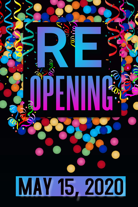 Copy of Copy of Reopening Poster | PosterMyWall