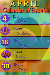 Spring Event Schedule Poster Template | PosterMyWall