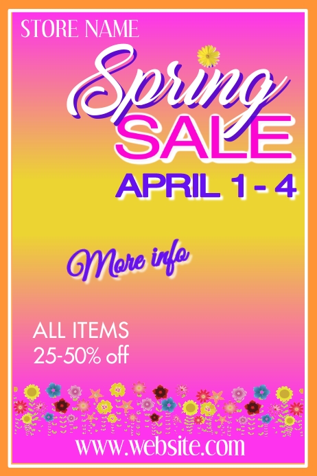 Spring Sale Poster Template | PosterMyWall