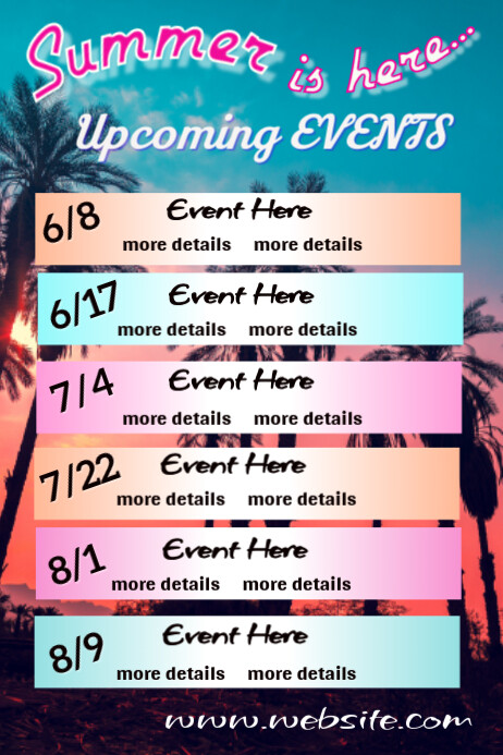 Copy of Copy of Summer Calendar | PosterMyWall