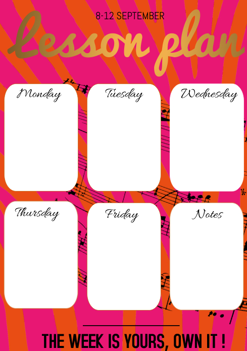 Plantilla de Copy of template, flyer,poster lesson plan | PosterMyWall