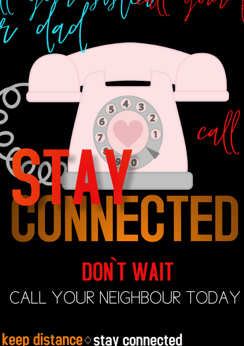 Copy of template corona covis stay connected | PosterMyWall