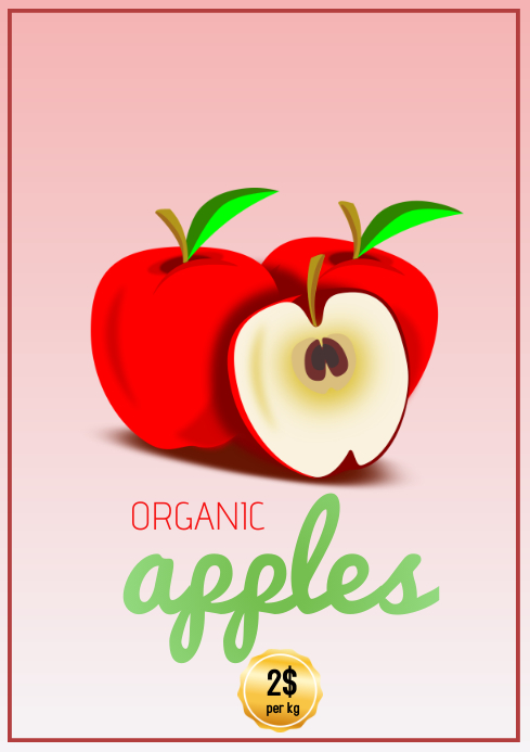 Copy of Copy of template flyers organic apple | PosterMyWall