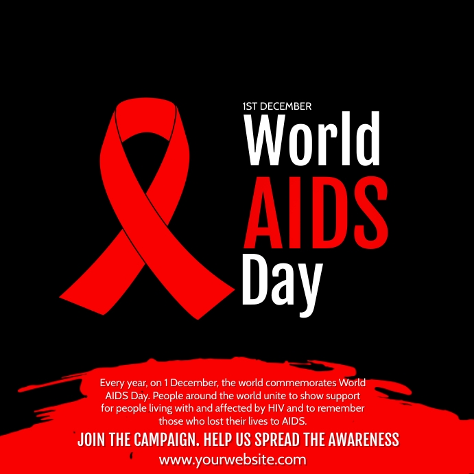 World AIDS Day IG Post template | PosterMyWall