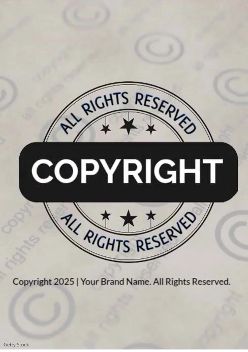 Modern Copyright Stamp & Badge Template-Professional Copyright Seal ...