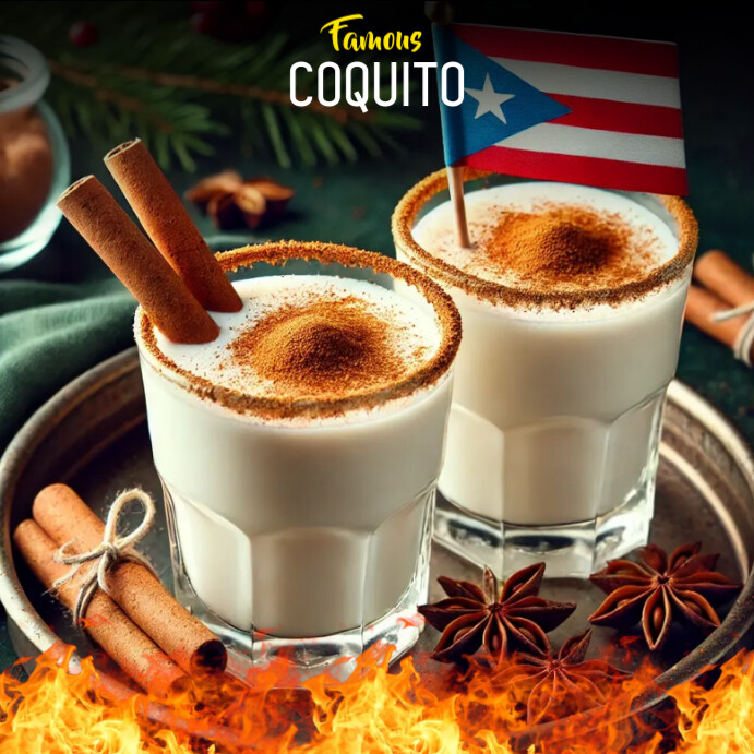 Plantilla de Coquito Puerto Rican Drink | PosterMyWall