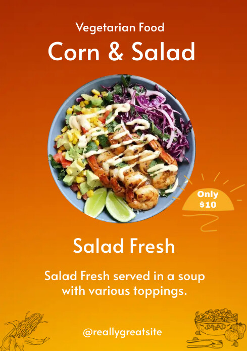 Corn Food Flyer Template | PosterMyWall