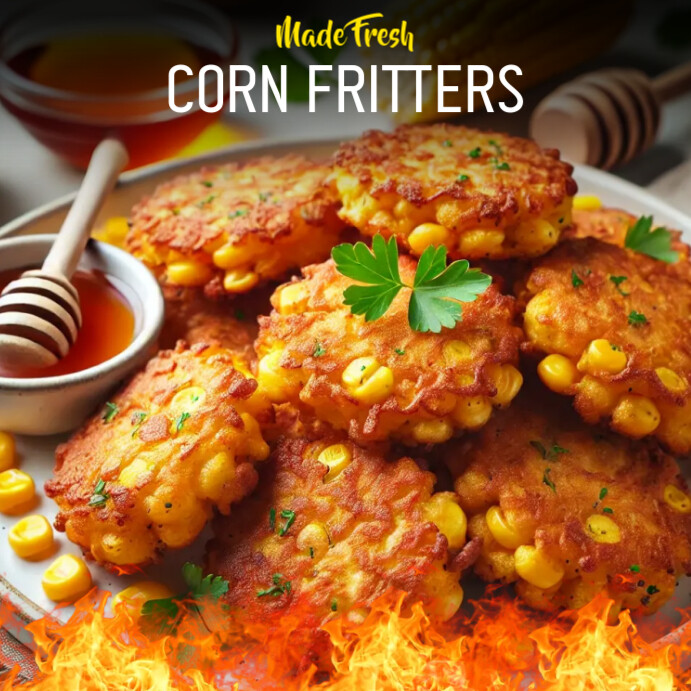 Copy of Corn Fritters | PosterMyWall