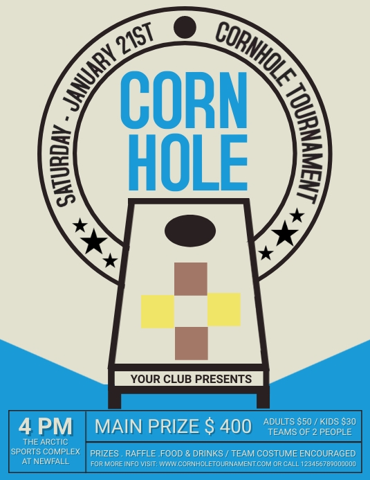 Cornhole Contest Flyer Template | PosterMyWall