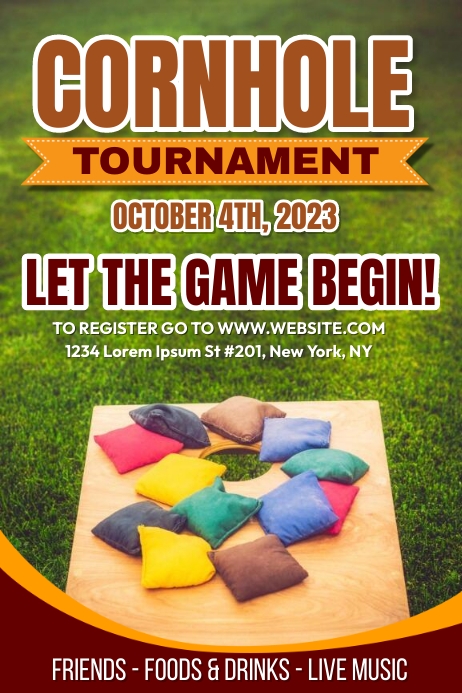 Cornhole Template | PosterMyWall