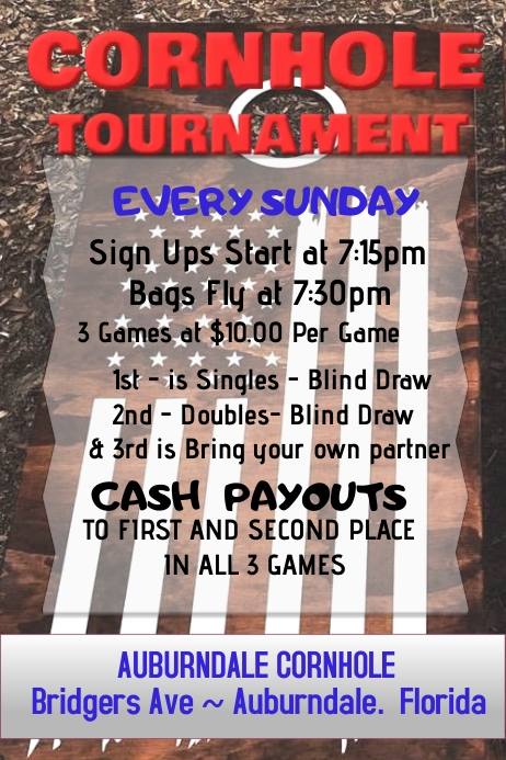 CORNHOLE Template | PosterMyWall