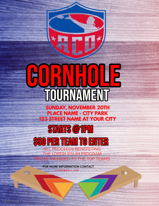 cornhole flyer, match flyer, sport flyer Template | PosterMyWall