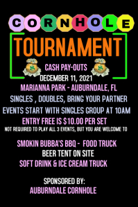CORNHOLE TOURNAMENT POSTER Template | PosterMyWall