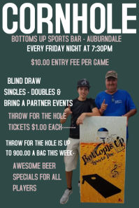CORNHOLE TOURNAMENT POSTER Template | PosterMyWall