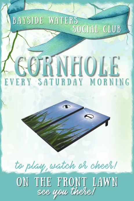 Cornhole Game Artistic Poster Template | PosterMyWall