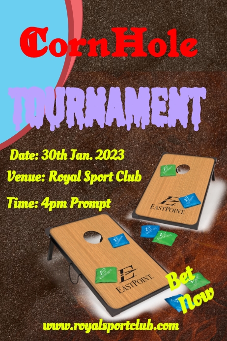 CornHole Sport Tournament Game Template | PosterMyWall