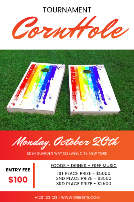 Cornhole Tournament Template | PosterMyWall