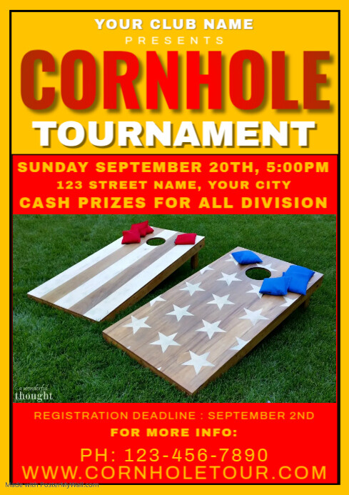 cornhole tournament Template | PosterMyWall