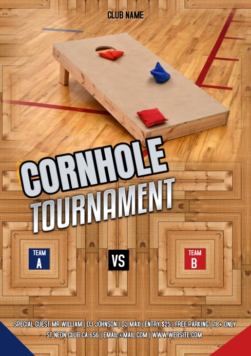 Cornhole tournament Template | PosterMyWall
