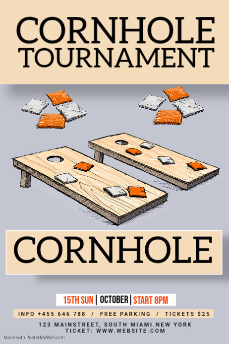 CORNHOLE TOURNAMENT Template | PosterMyWall