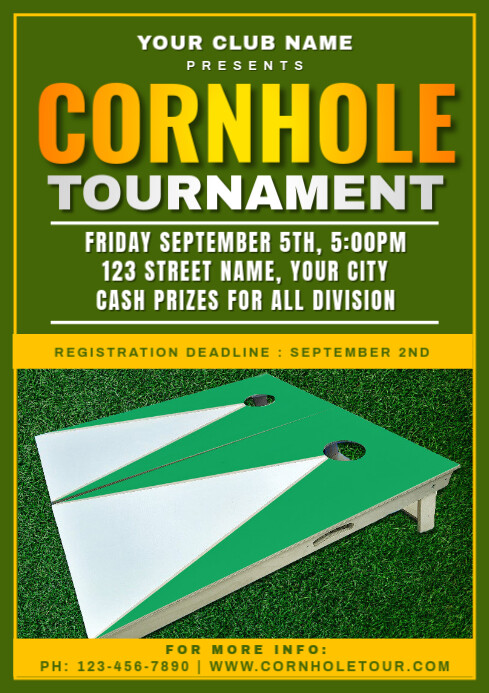 Cornhole Tournament Template | PosterMyWall